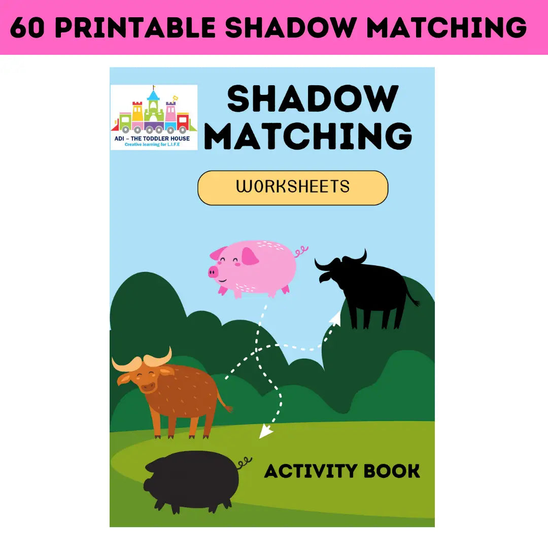 Shadow matching Printable – DIGITAL DOWNLOAD – ADI THE TODDLER HOUSE
